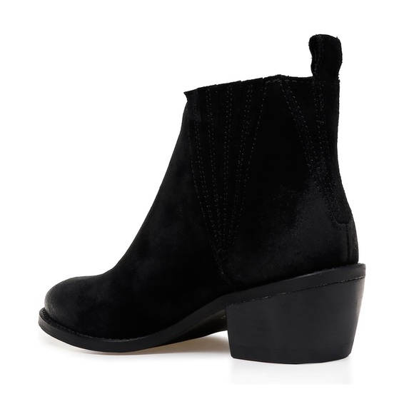 Anthropologie | Shoes | Distressed Oiled Suede Western Heel Ankle ...